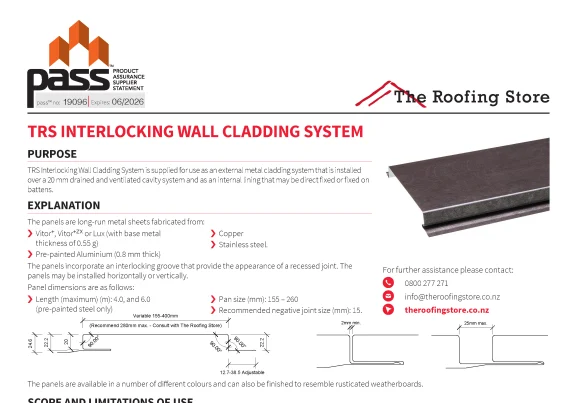 Certified Roofing and Cladding with New Zealand PASS™ Assurance