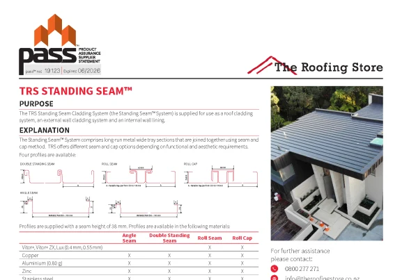 Certified Roofing and Cladding with New Zealand PASS™ Assurance